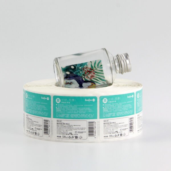 Customized Double Sided Printing Adhesive Waterproof Double-sided Label Sticker Package Printing ...